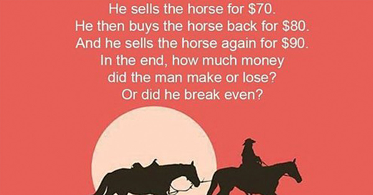 Can You Solve This Simple Horse Riddle? – Mystical Raven