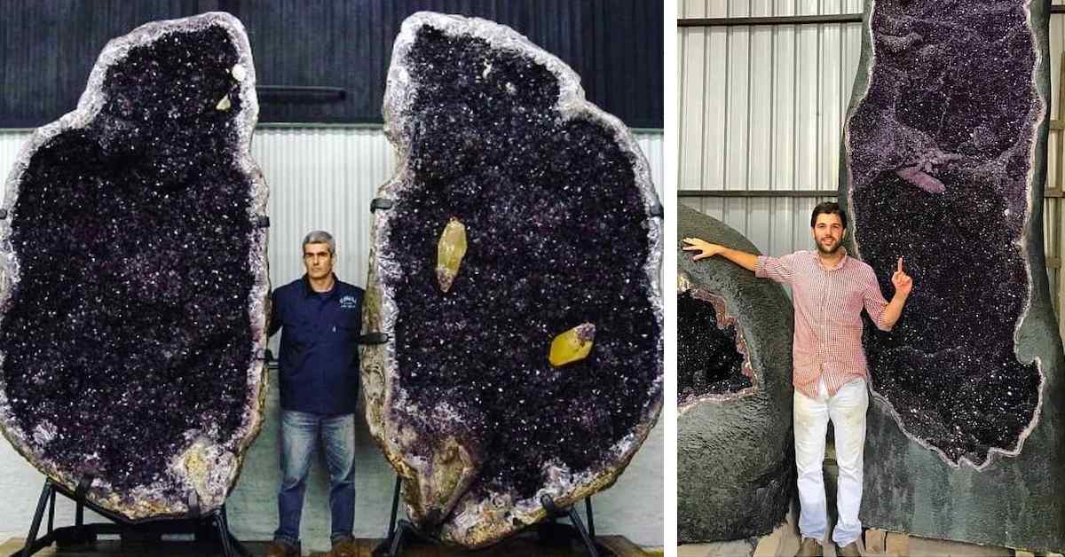 These Gigantic Amethyst Geodes Stand 22 Feet Tall
