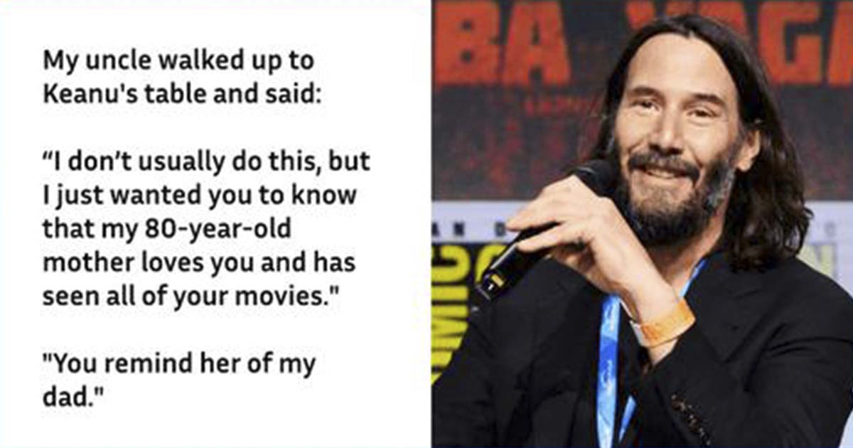 Keanu Reeves went out of his way to make the day of an 80-year-old ...